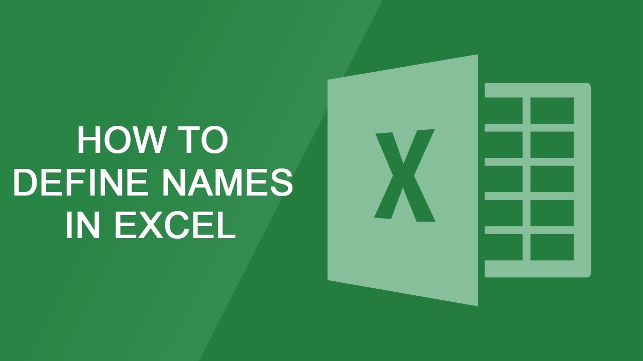 How To Define Name in Excel | NAME RANGE - YouTube