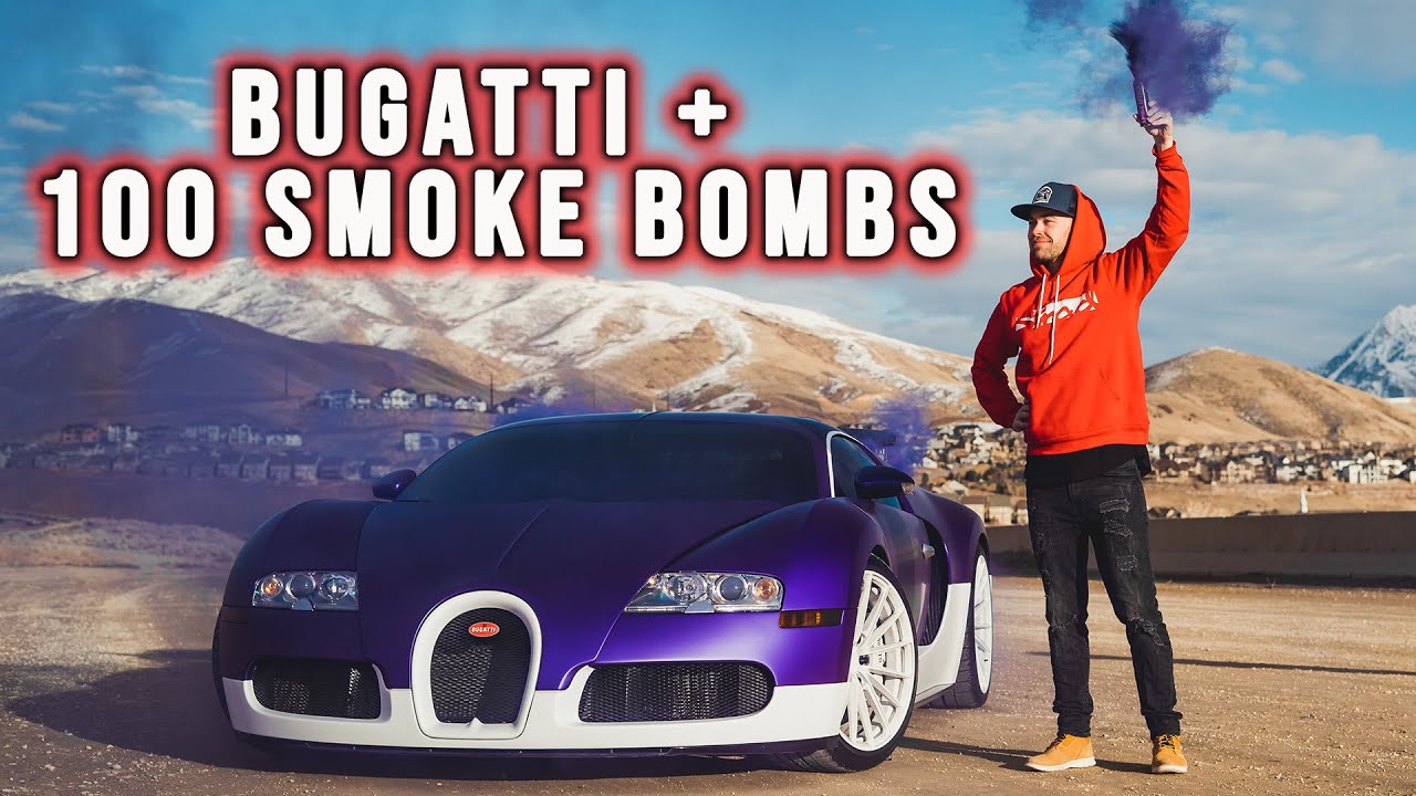 The Stradman's Bugatti (plus 100 purple smoke bombs) - YouTube