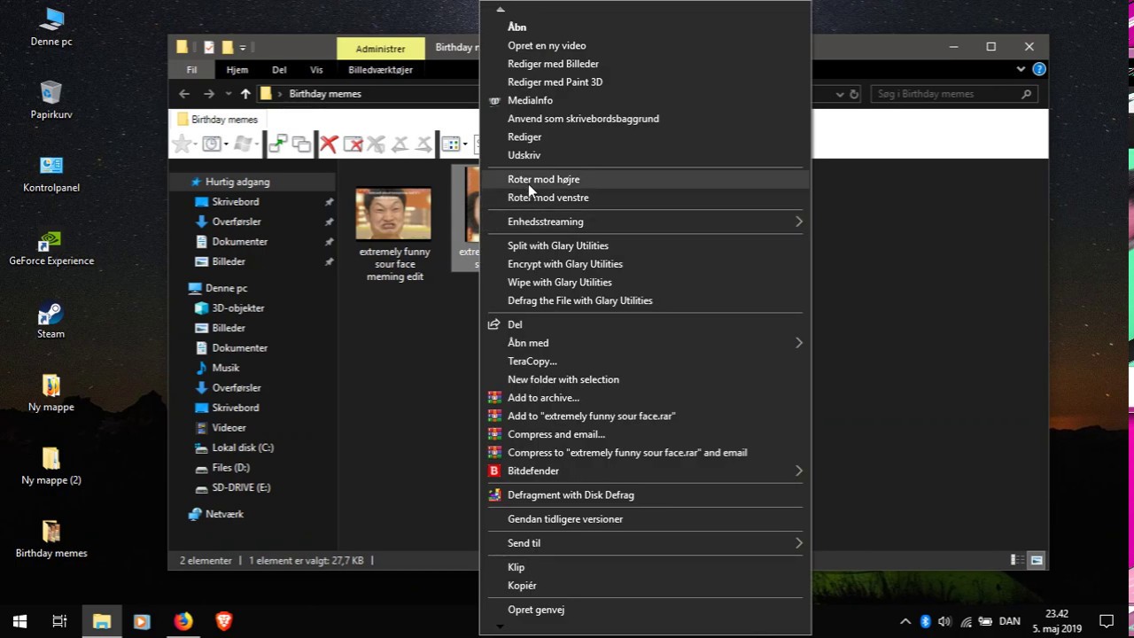 Windows 10 Stifinder, billeder vender 90 grader - YouTube