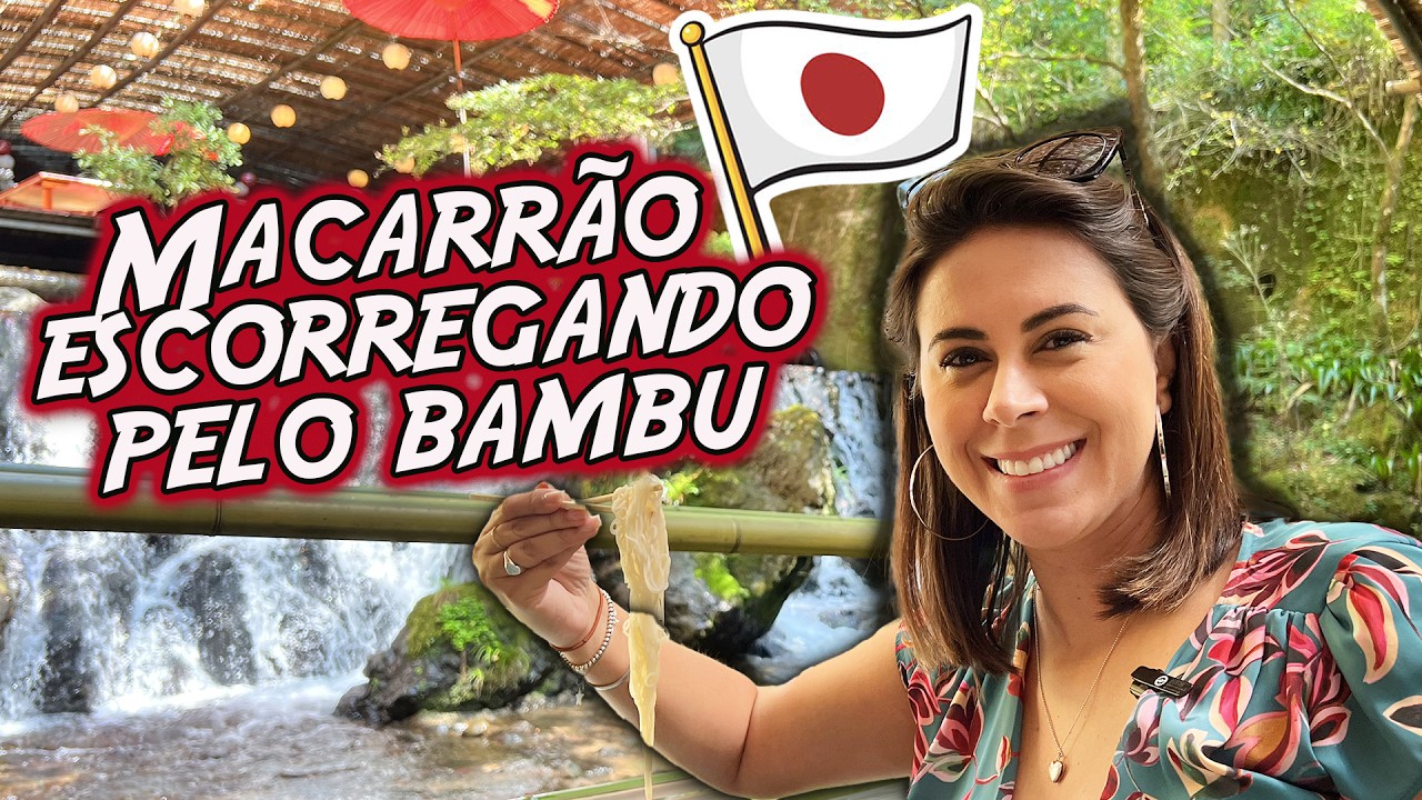 Viralizou Macarrão Que Vem Por Um Tobogã de Bambu | Hirobun Nagashi ...