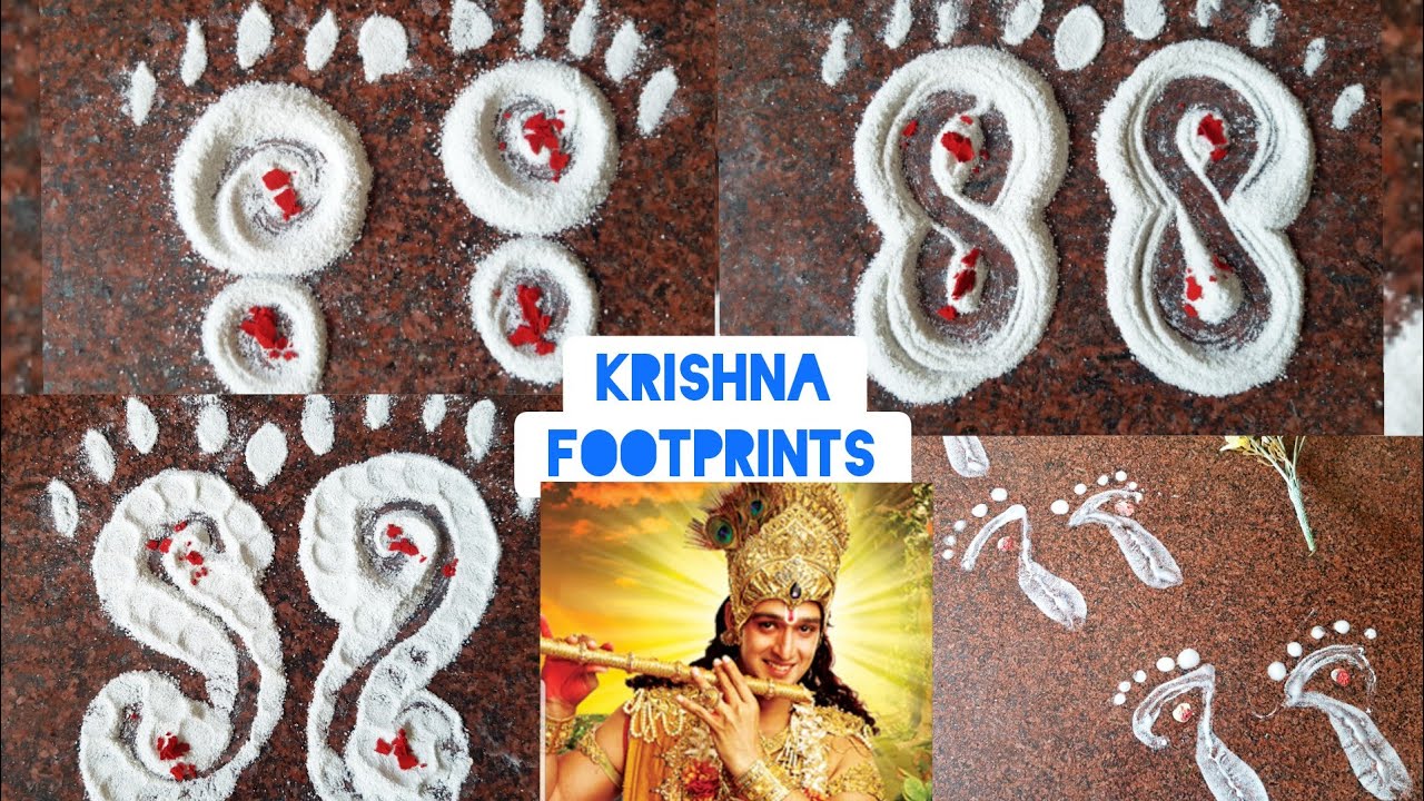 Krishna foot steps | krishna footprints | krishna jayanthi | Krishna ...