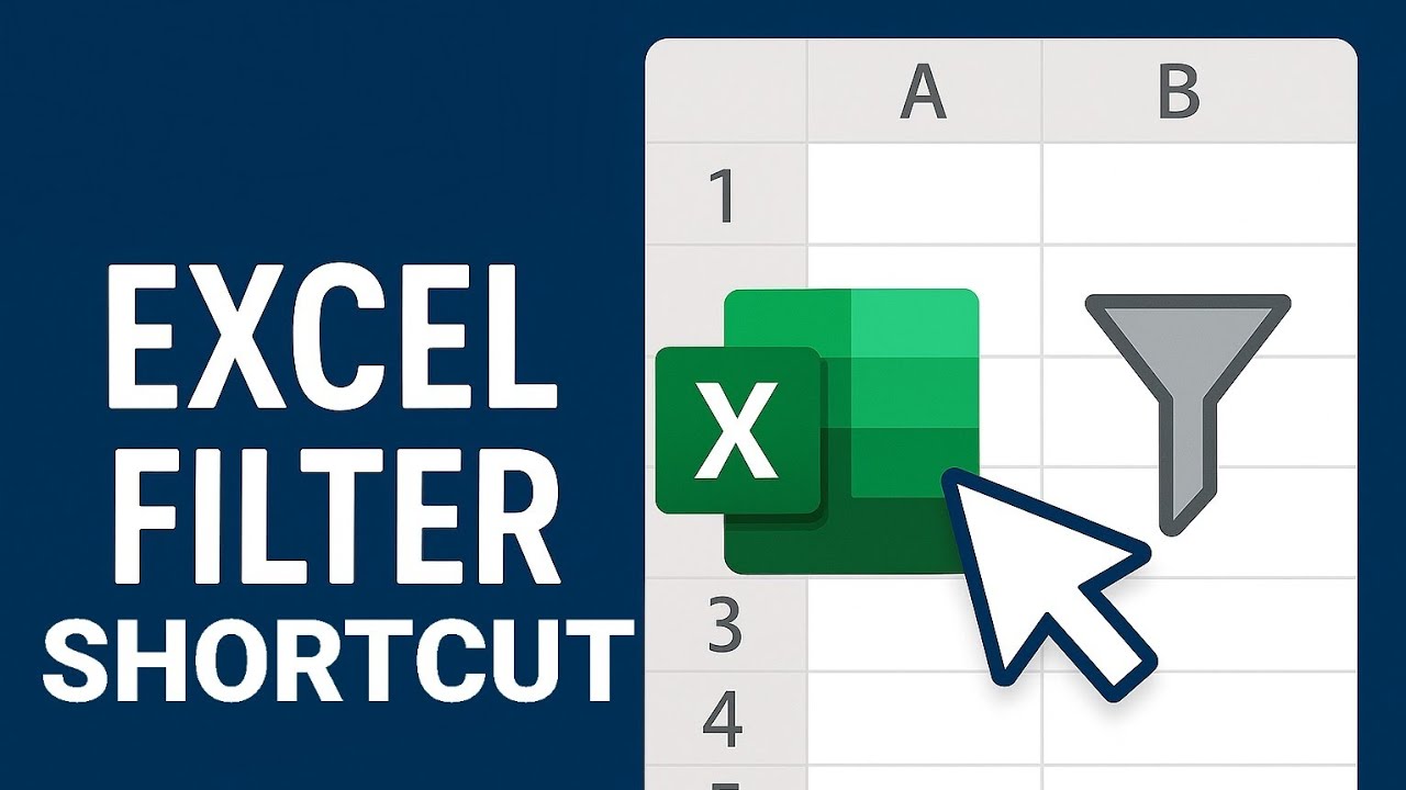 Excel filter function shortcut key // without using your mouse - YouTube