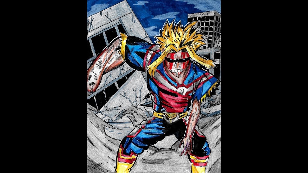 drawing all might final fight - YouTube