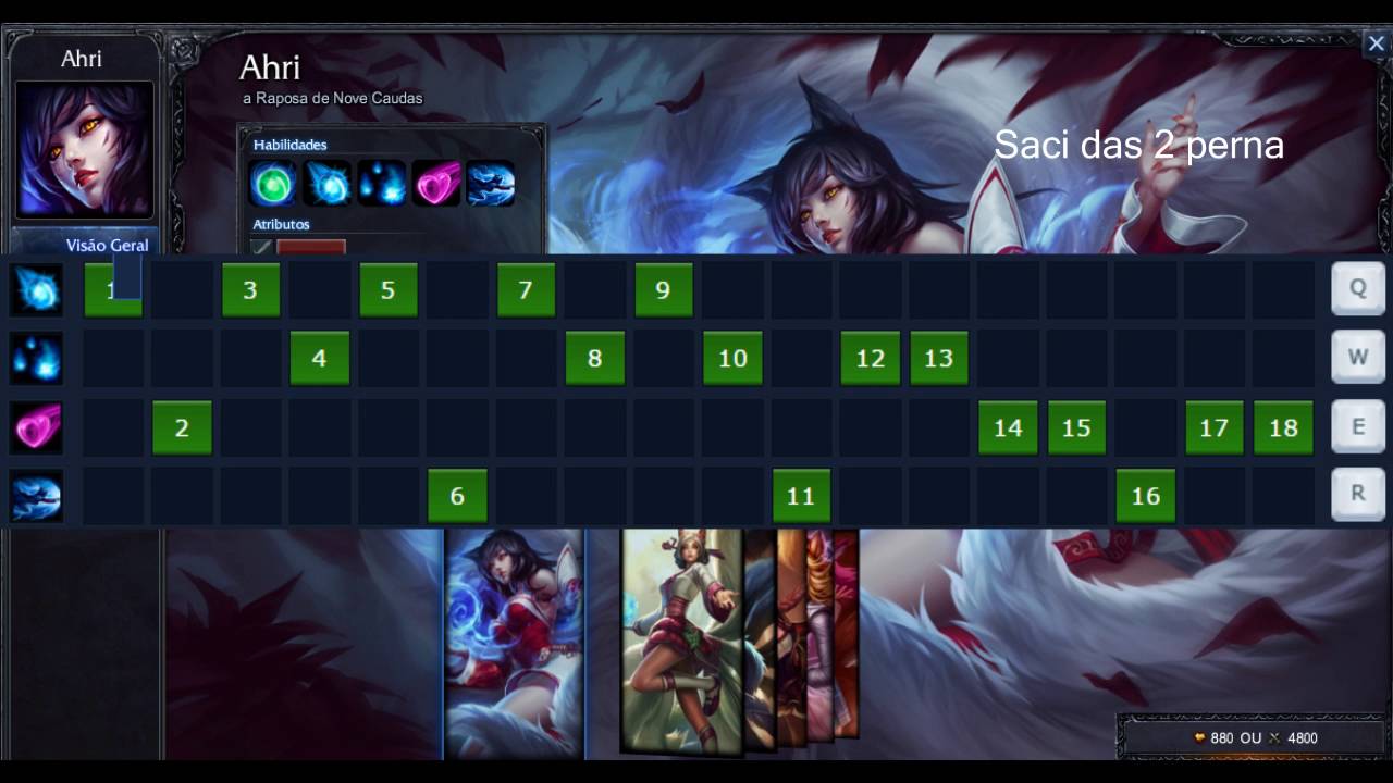 Ahri Runas Talentos e Skills Mid - YouTube