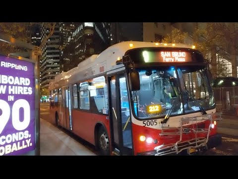 (NiGHT) SF Muni 2022 BYD K9MD 5005 on route 9 San Bruno - YouTube