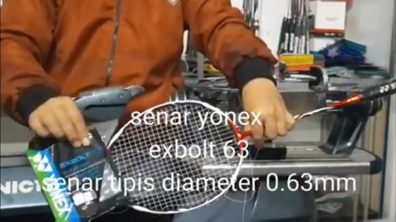 YONEX EXBOLT 63 PASANG 4 SIMPUL. SENAR BARU NYA YONEX. TIPIS DAN GURIH ...