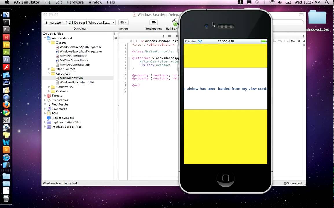 4.1 Starting from a UIWindow Templete and Creating a UIView Based ...