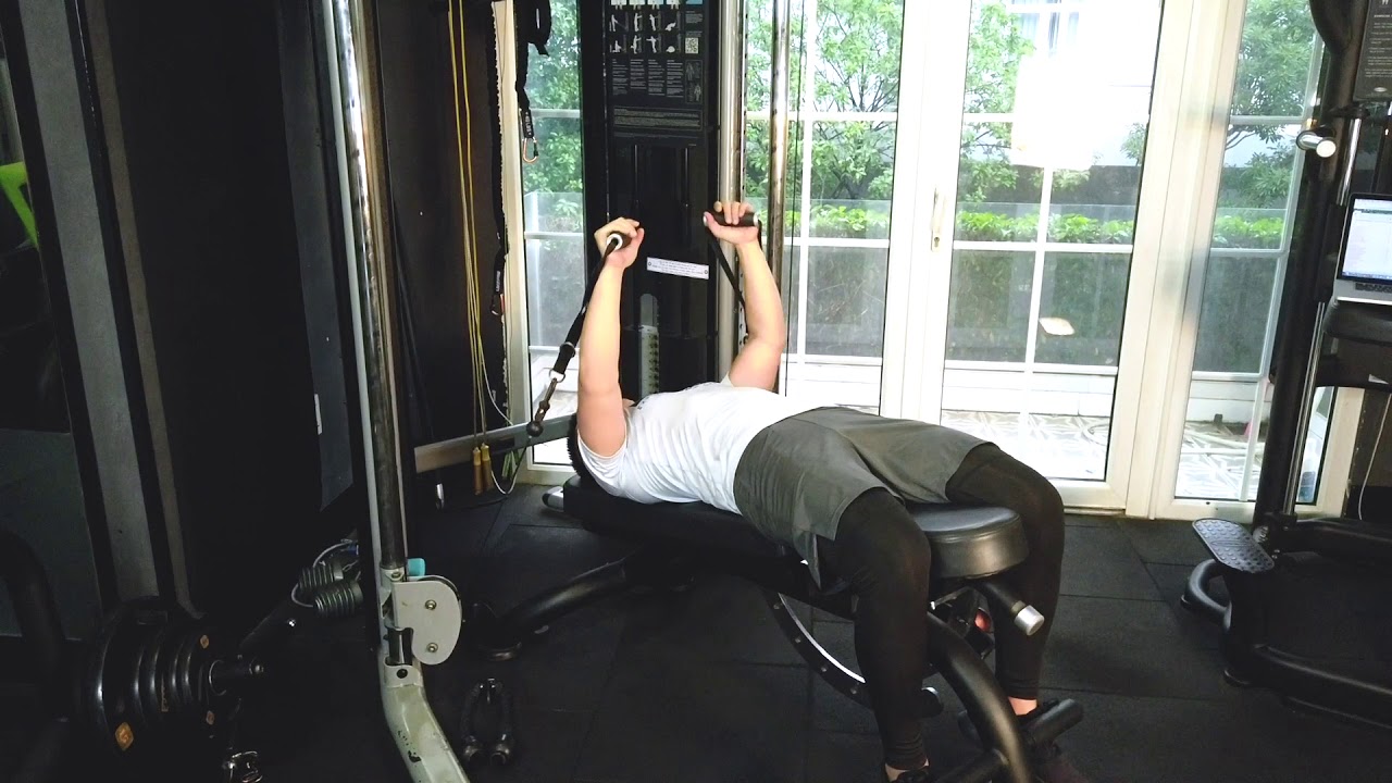 Cable Decline Chest Press - YouTube
