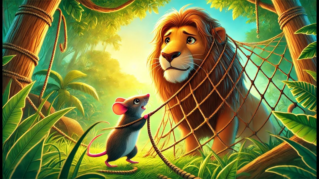 The Lion and The Mouse story| kids stories| English kids stories| wild insight - YouTube
