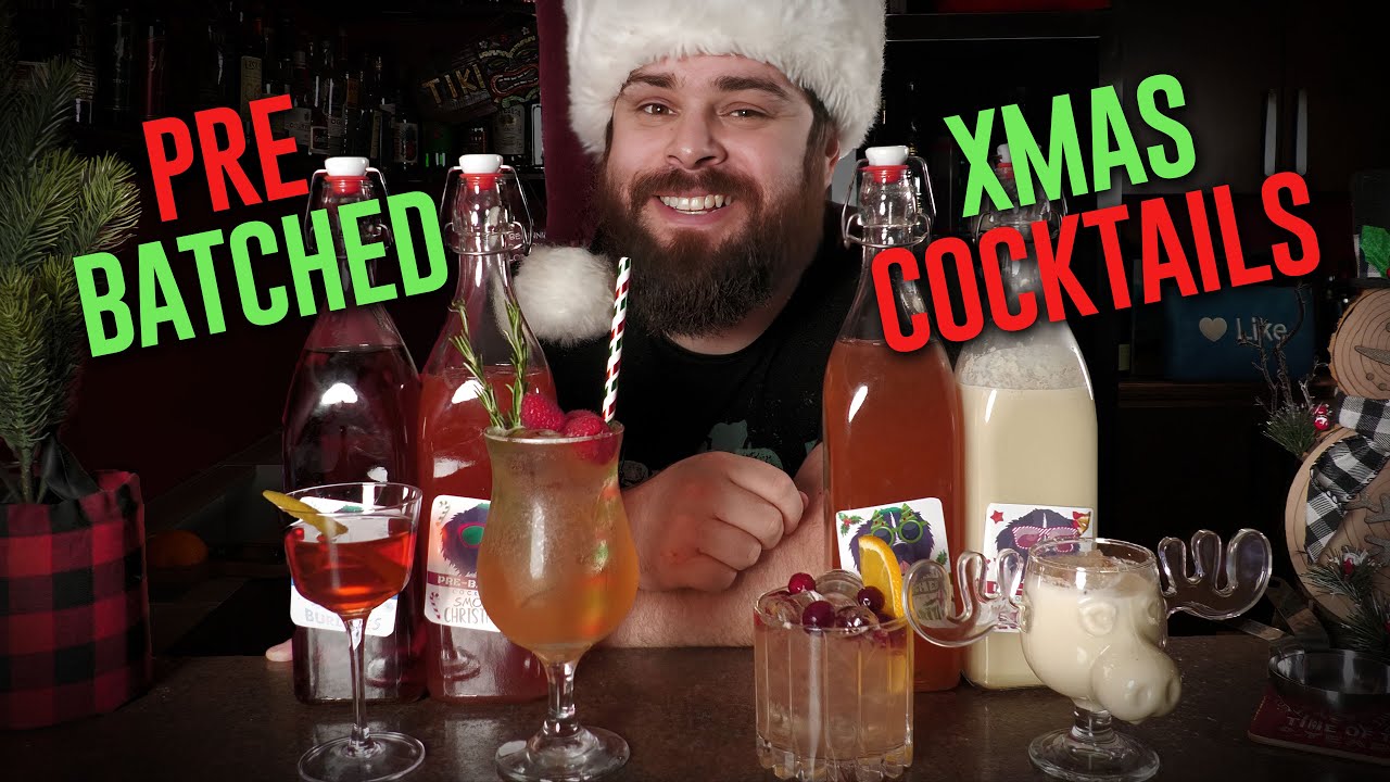 PRE BATCHING Cocktails for a CHRISTMAS PARTY 🎄🥃 - YouTube