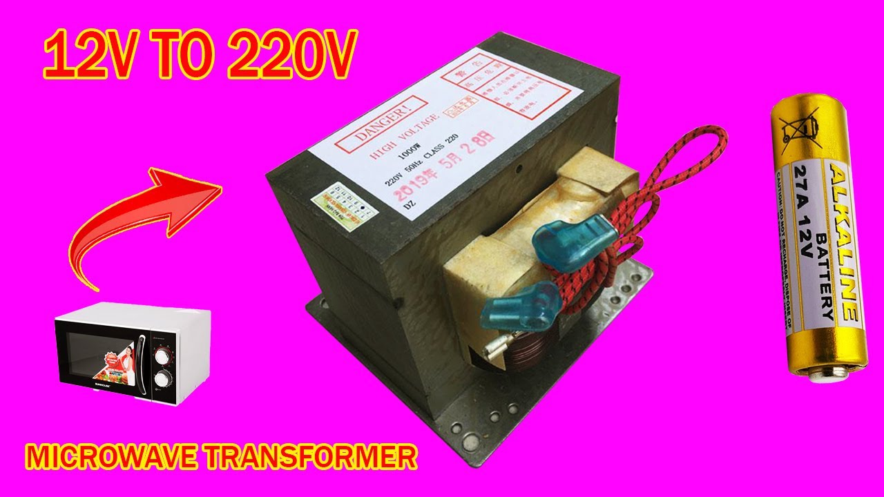 How to make a simple inverter 1700W, Microwave transformer, creative ...