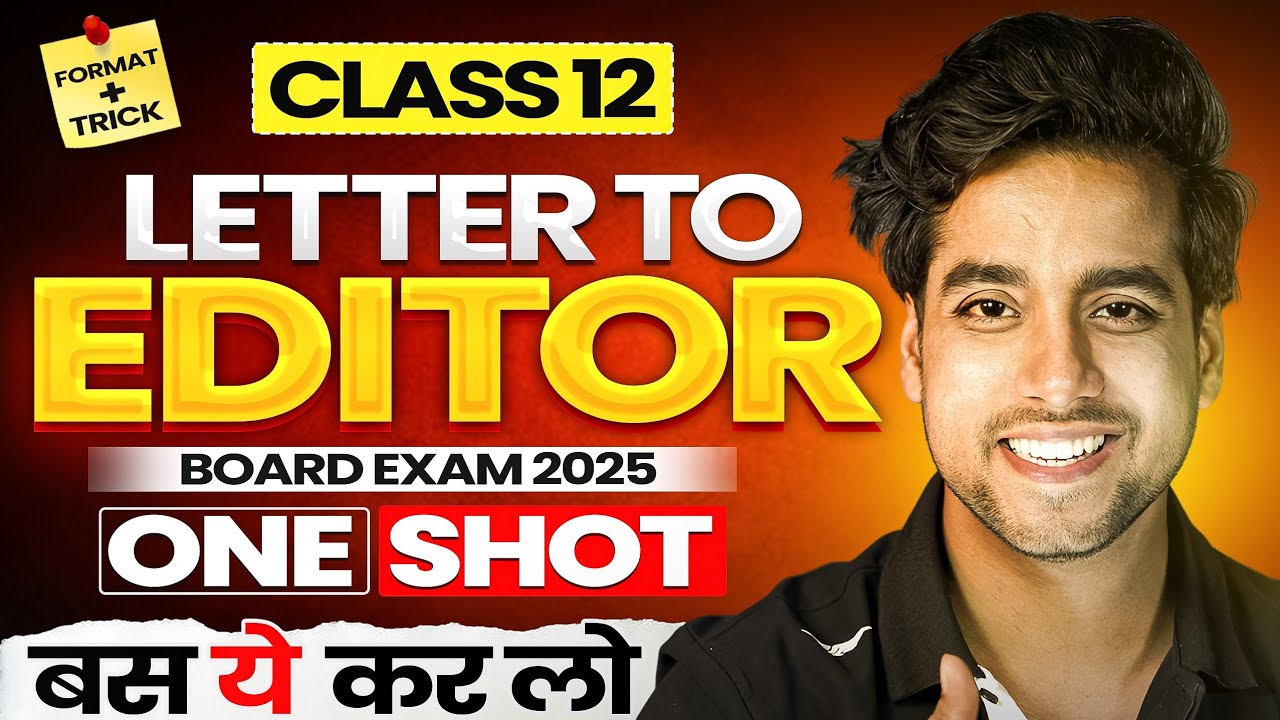 Letter to Editor class 12 | format | letter to Editor in one shot | in ...