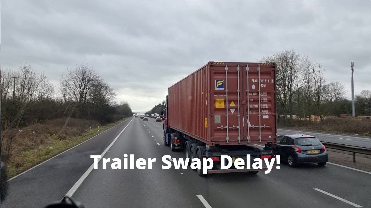 Trailer Swap Delay - HGV Trucking UK Mercedes Actros Cab View Video ...