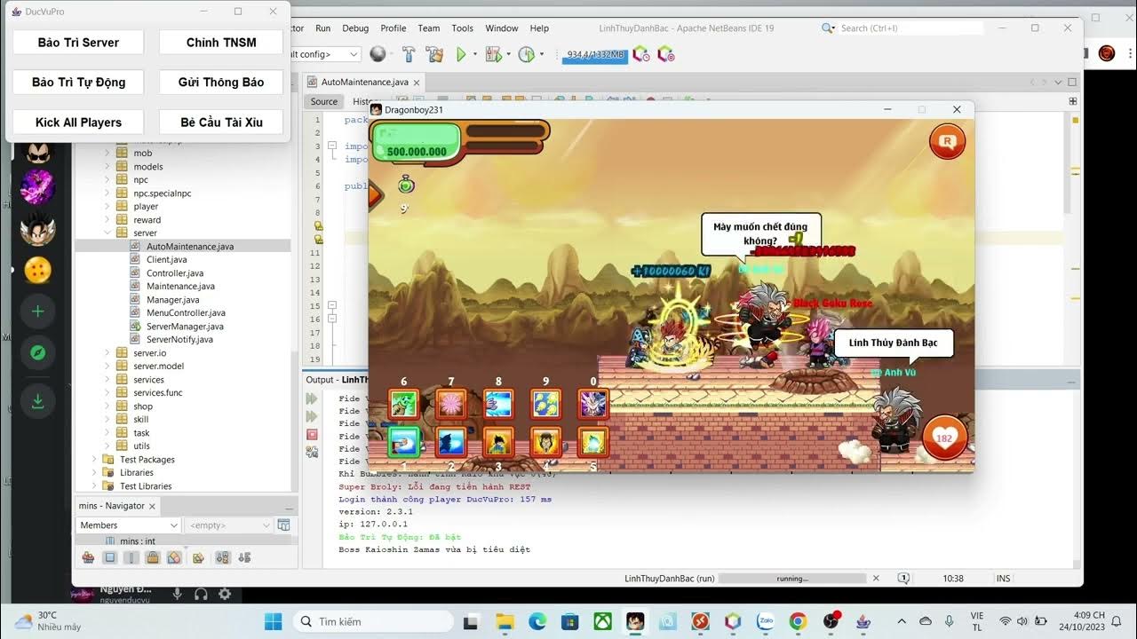 [DEMO] Bảo Trì Tự Động Src Java NRO Lậu | Auto Bảo Trì Định Kỳ Src NRO Lậu - YouTube