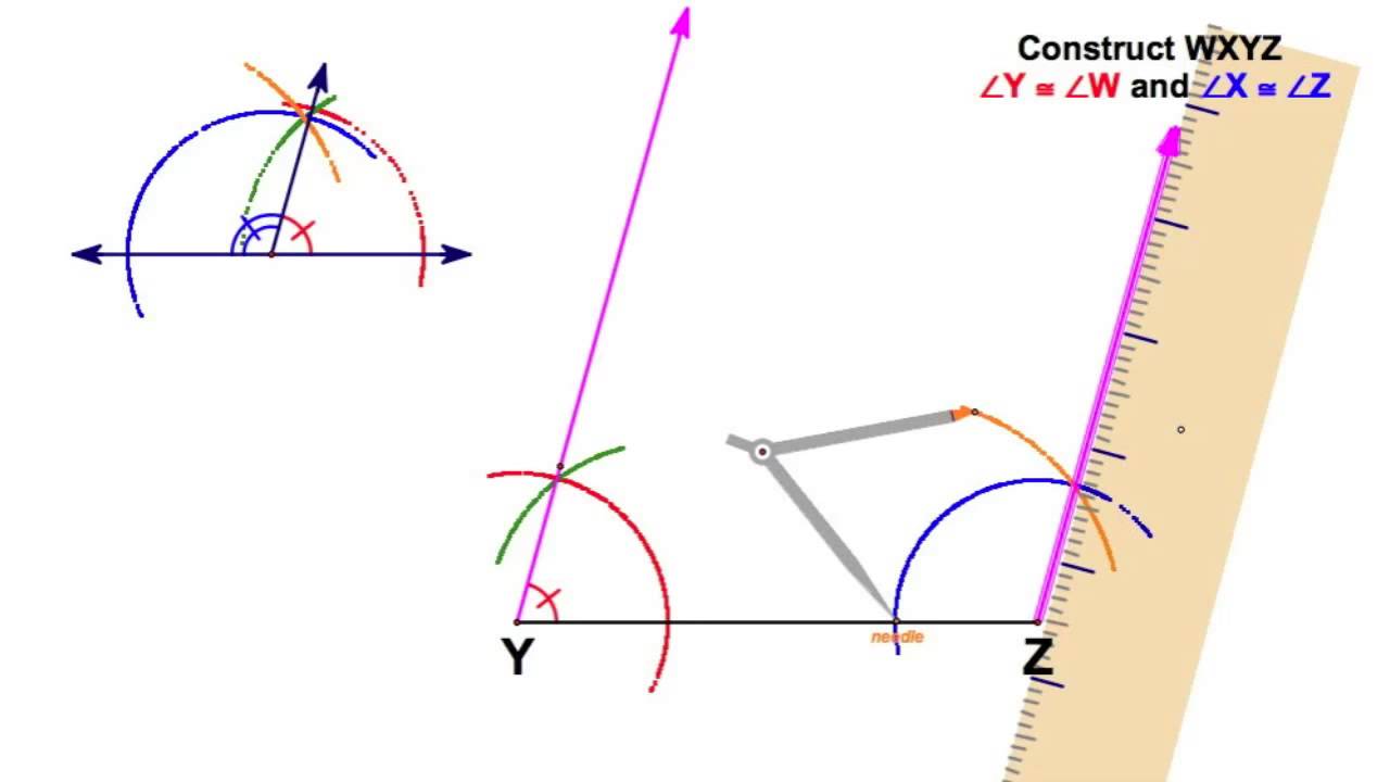 Parallelogram Compass Construction 3 of 5 - YouTube
