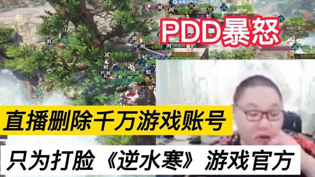 【PDD】PDD主播删除价值千万游戏账号，只为打脸《逆水寒》游戏官方！ - YouTube