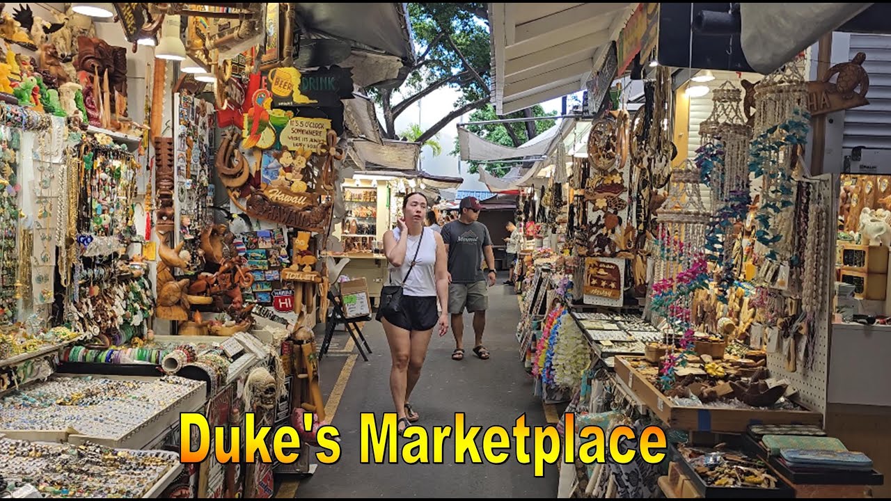 [4K] Duke's Marketplace in Waikiki, Honolulu, Oahu, Hawaii - YouTube