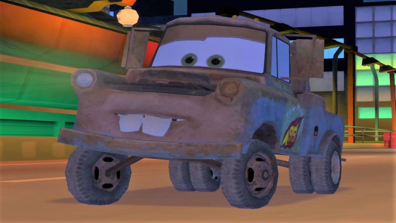 Mater Racing in Tokyo Against Professor Z in Disney Pixar Cars 2 Race ...