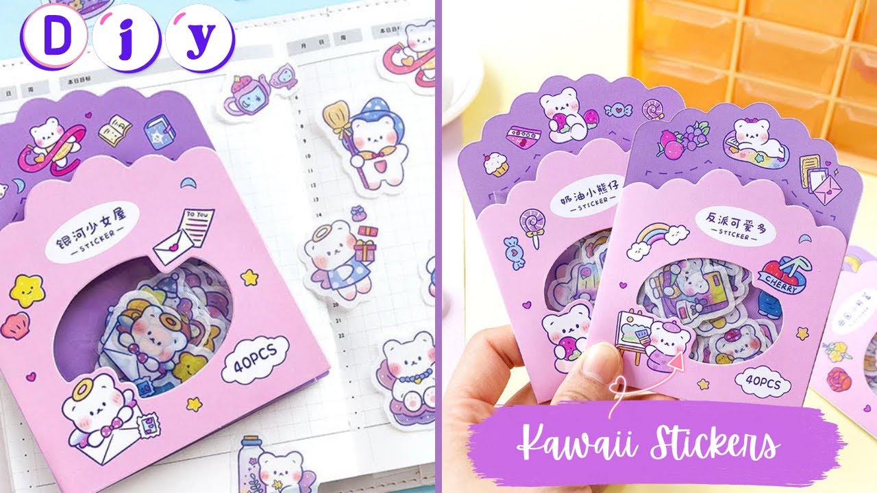 How to Make Kawaii Stickers |DIY Cute Kawaii Stationery |Cute School ...