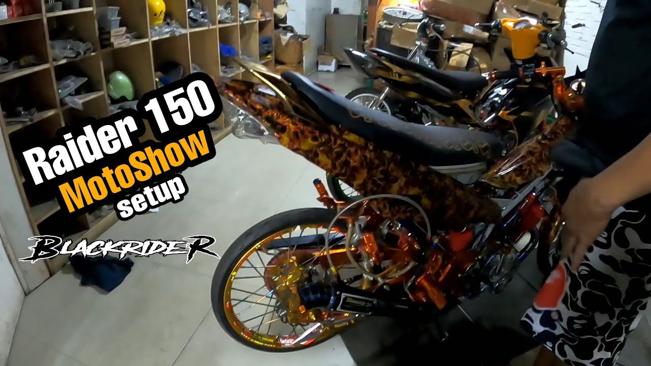 Raider 150 MotoShow Setup by Team Lucky Dong's | Blackrider | - YouTube
