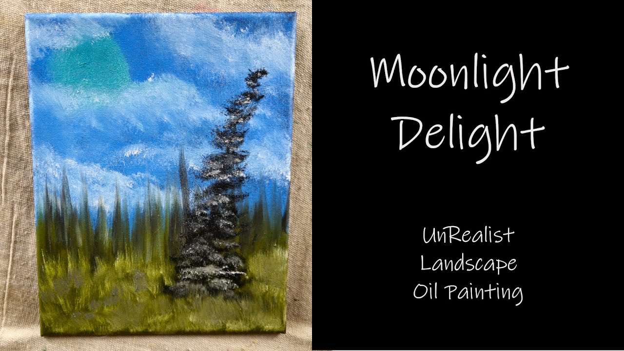 Have You Ever Seen a "Moonlight Delight" Unrealist Landscape Oil ...
