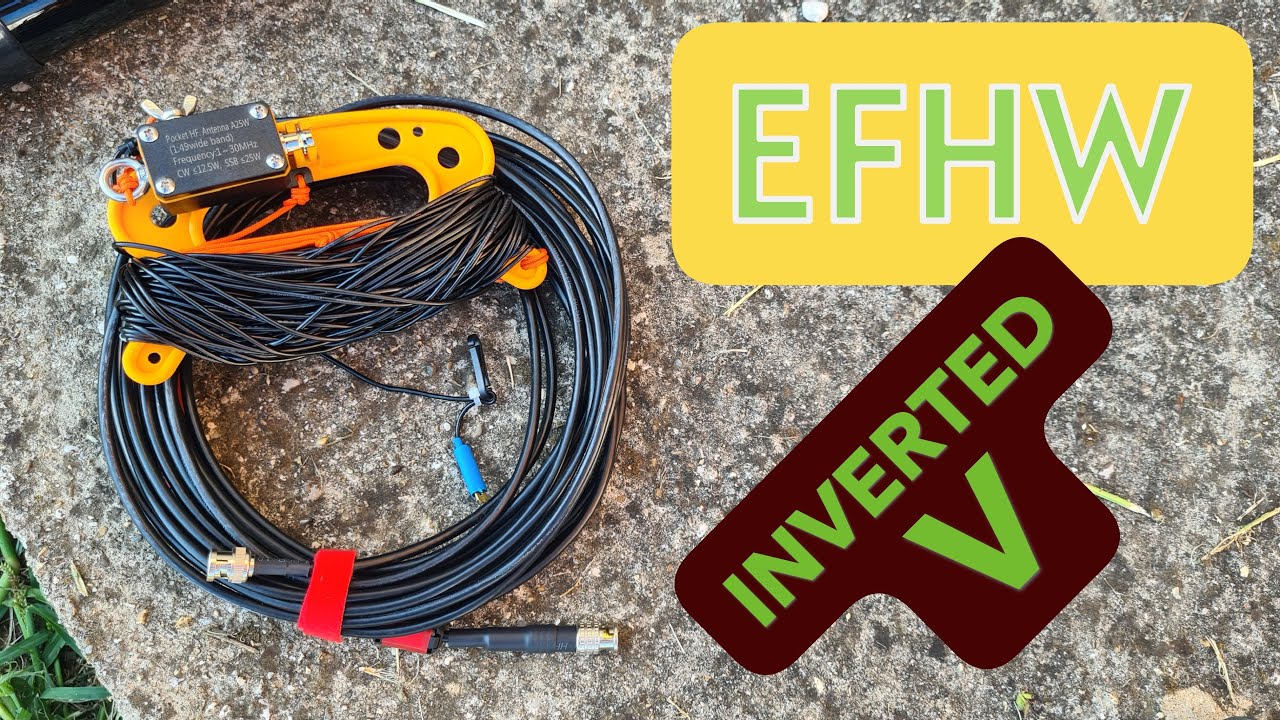 Setting up EFHW antenna on Spiderbeam mast - YouTube