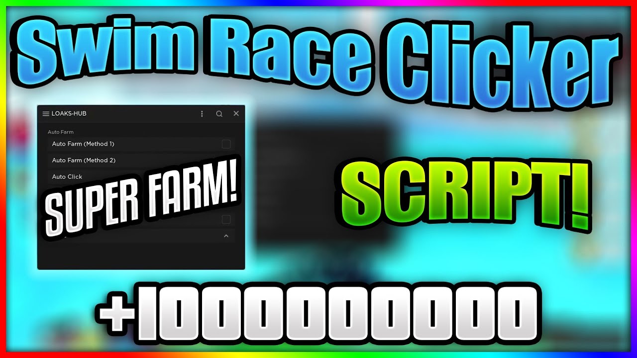 Swim Race Clicker Script HACK | Auto Click, Infinite Wins, Auto Buy ...