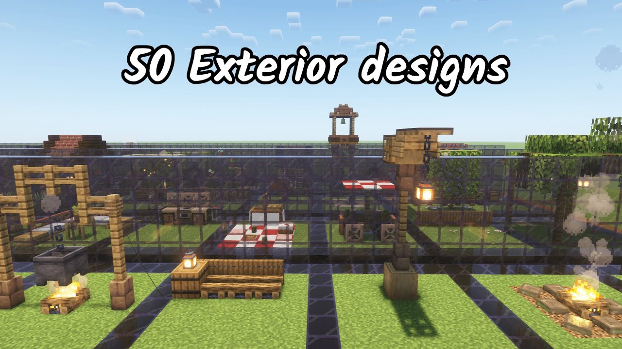 50 Unique Minecraft Exterior Designs! Medieval to Modern, Markets ...