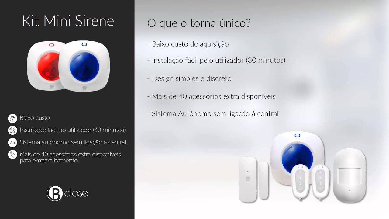 Kit Alarme Mini Sirene - YouTube