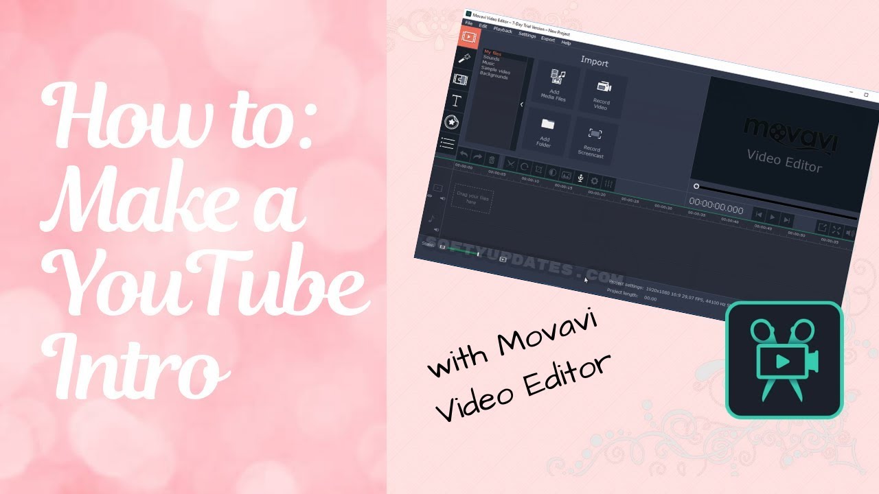 How to Make a YouTube Intro in 4 minutes 2019 |Movavi Tutorial - YouTube