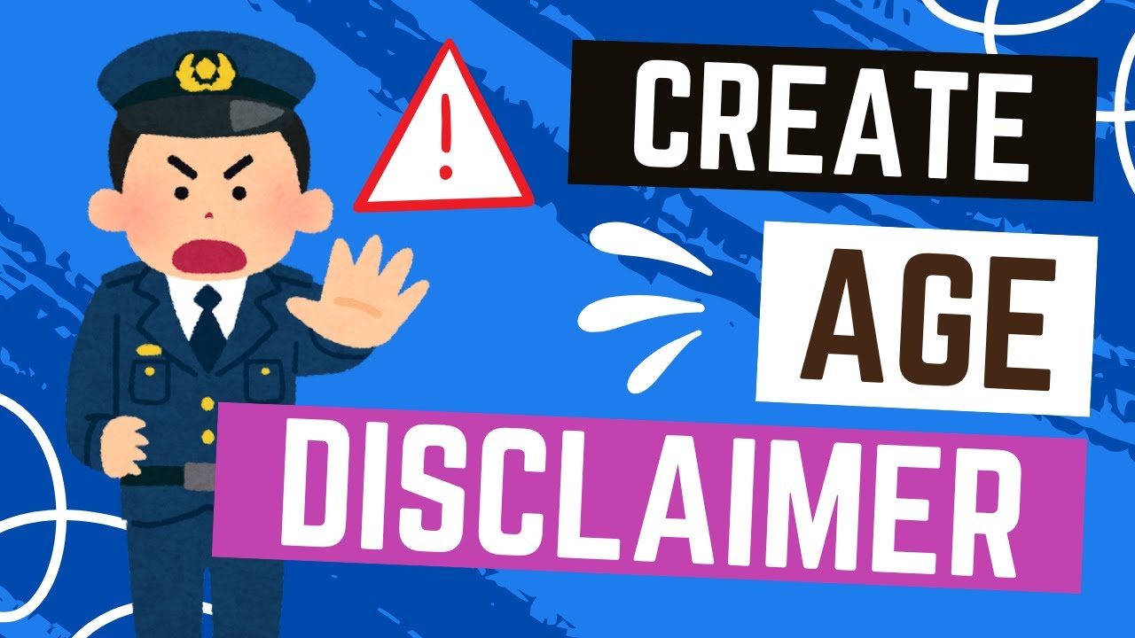 Wix Editor - Adding an Age Disclaimer to Your Wix Site - YouTube