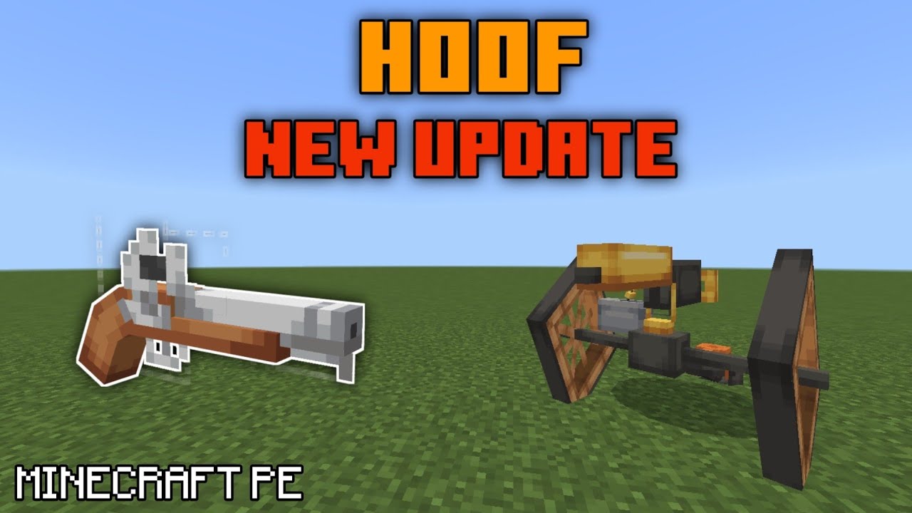 HOOF NEW UPDATE | 3D GUNS FOR MINECRAFT PE 1.21.50+ - YouTube