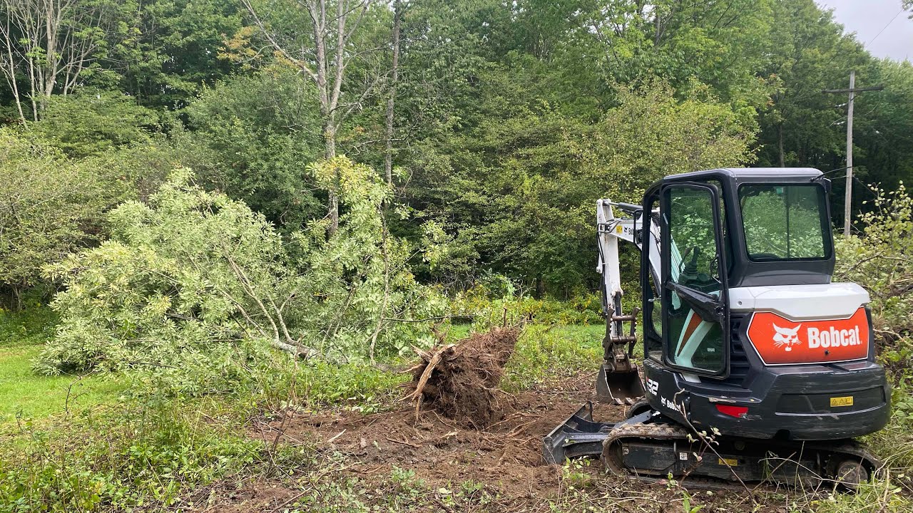 New driveway work removing topsoil - YouTube