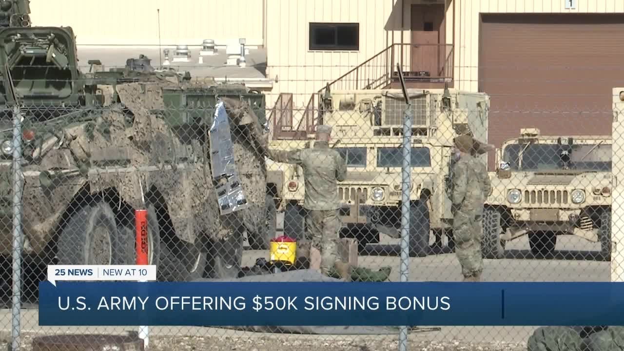 U.S. Army offering $50k signing bonus - YouTube