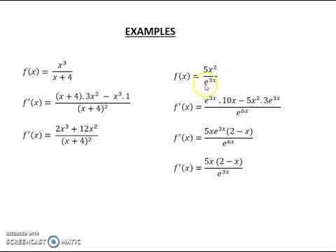 Quotient Rule - YouTube