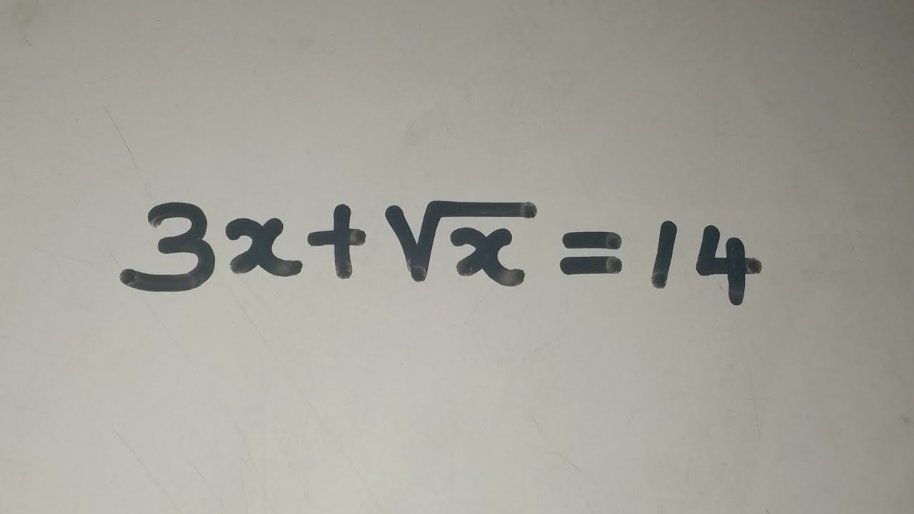 Equation with root | Olympiad Mathematics | Can you solve this? - YouTube