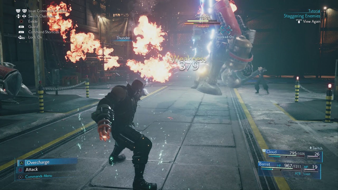 Final Fantasy 7 Remake Demo - Reach Mako Storage: Sweeper Fight ...