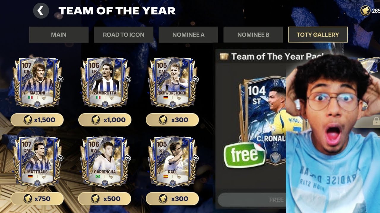 TOTY WEEK 2 IS HERE! FREE RONALDO & 107 CARD | FC MOBILE - YouTube