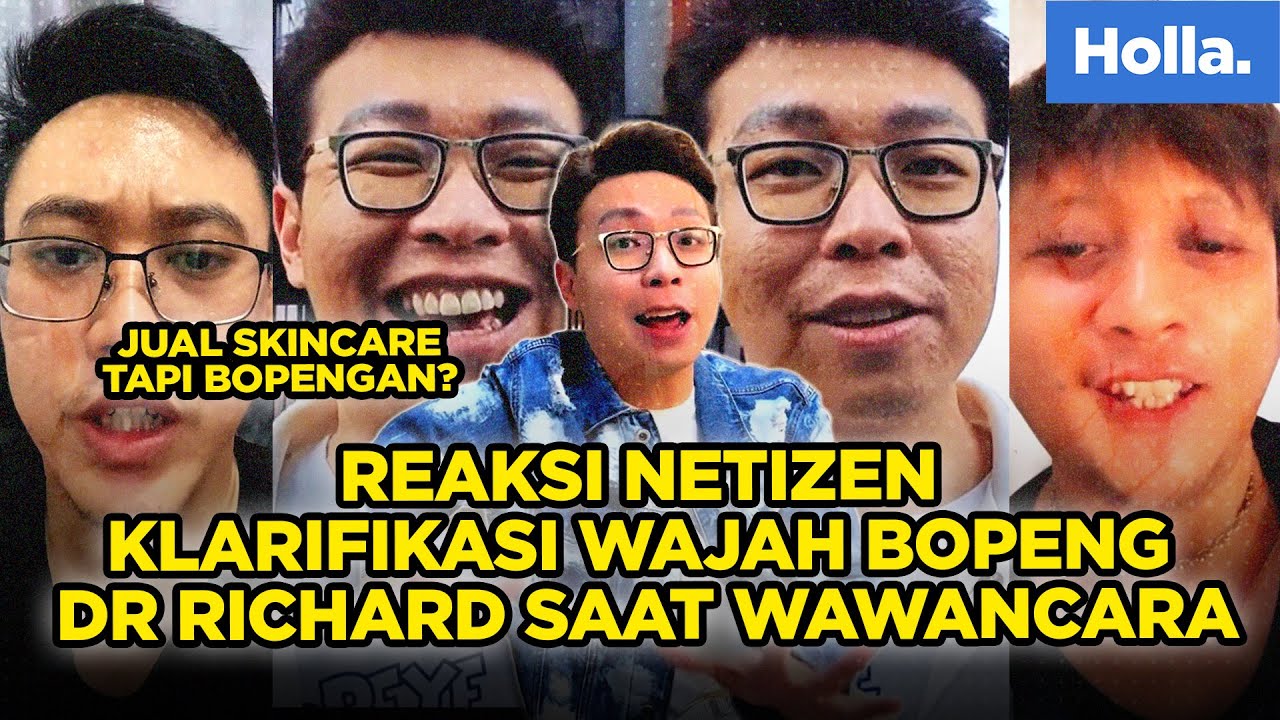 Reaksi Netizen Klarifikasi Wajah Bopeng Dr Richard Lee Saat Wawancara ...