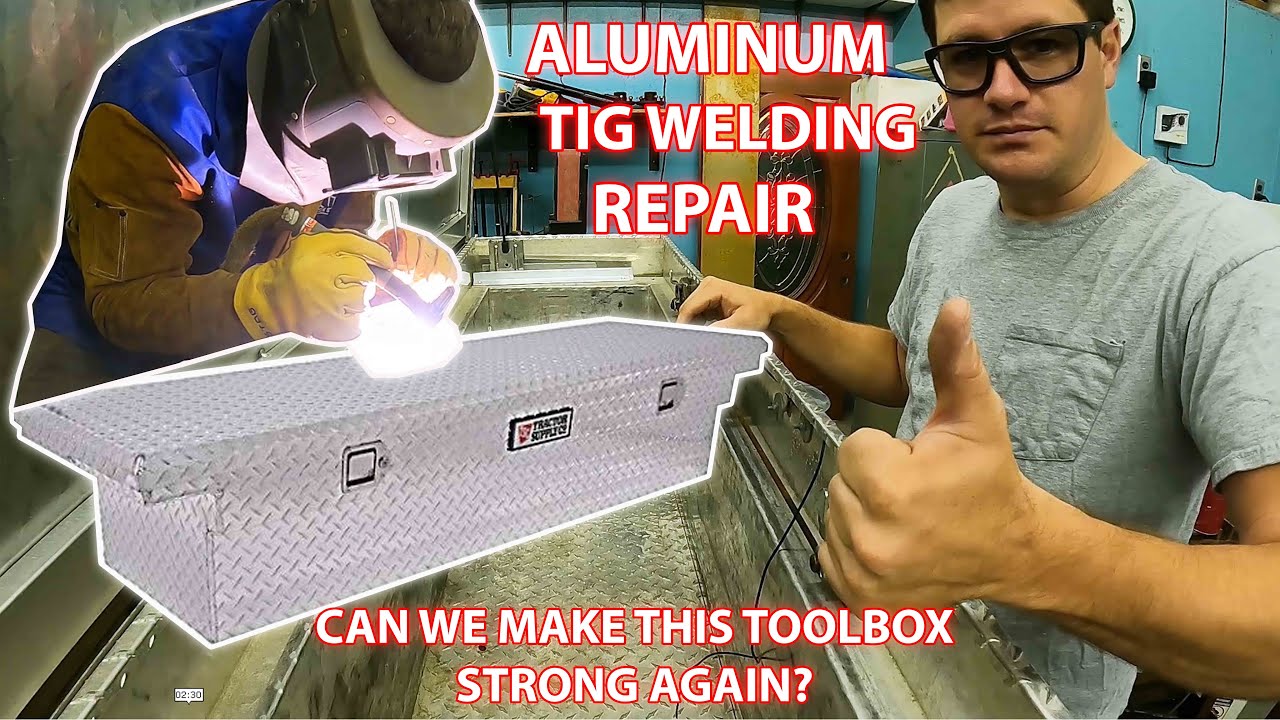 How durable are aluminum truck boxes? Aluminum toolbox repair. - YouTube