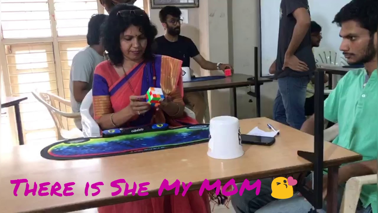 My MOM Solving Cube Officially On Her First Official Competition | Cube ...