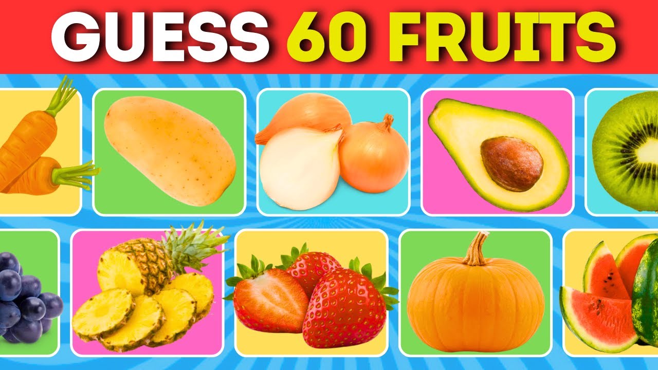 GUESS 60 FRUITS IN 5 SECONDS | EASY-IMPOSSIBLE - YouTube