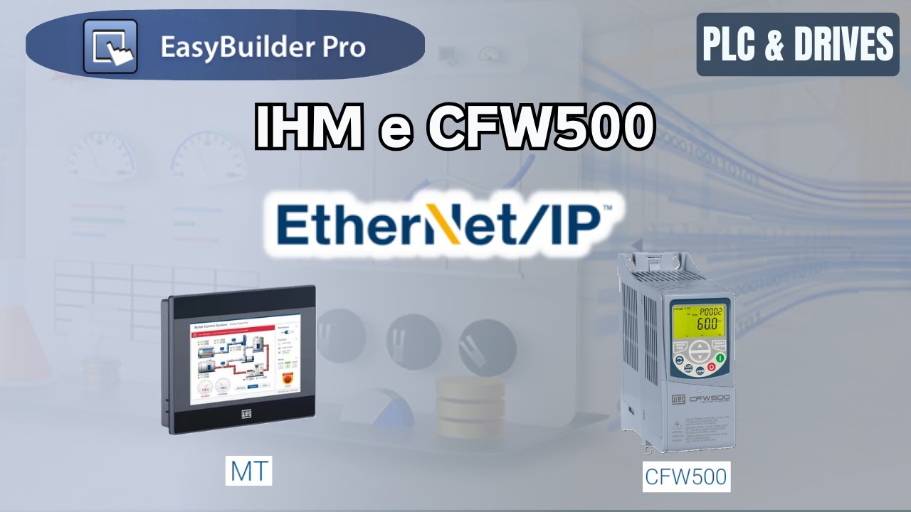 Comunicando a IHM e CFW500 em rede Ethernet/IP - YouTube