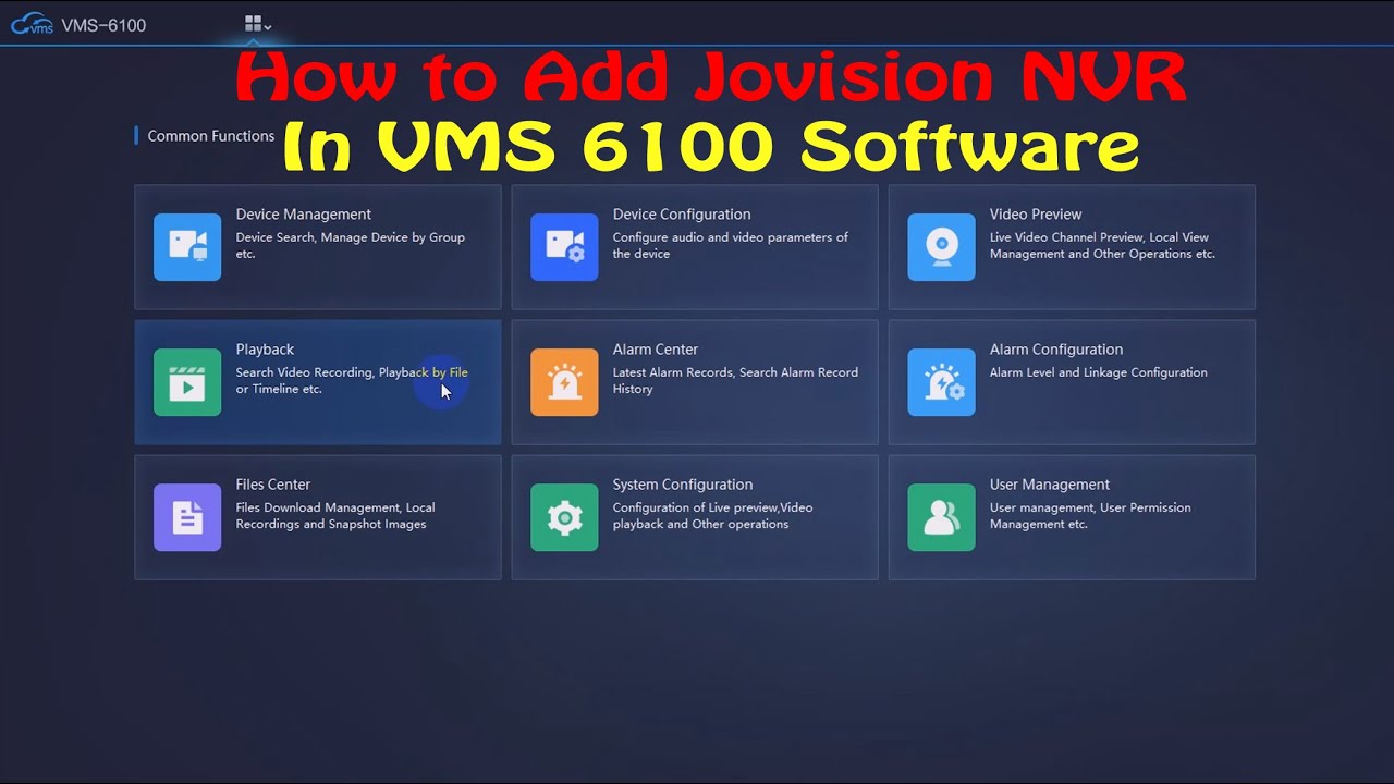 How to Add Jovision NVR in VMS 6100 Software | Step-by-Step Setup Guide ...