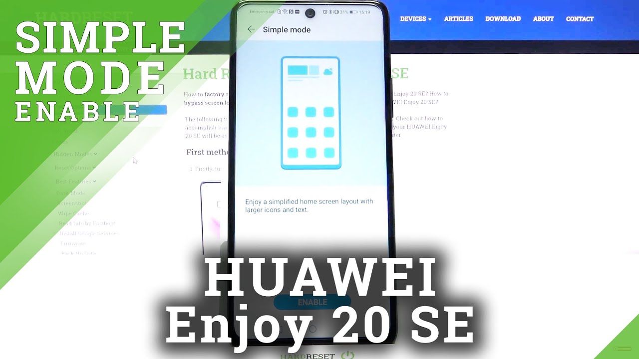 How to Enable Easy Mode on HUAWEI Enjoy 20 SE – Enable Simple Mode ...