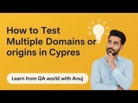 How to test multiple domains or origins with Cypress - YouTube