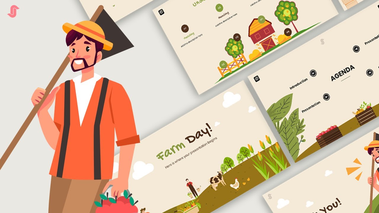 FARM DAY | FREE PPT TEMPLATE | RAN15JEN - YouTube