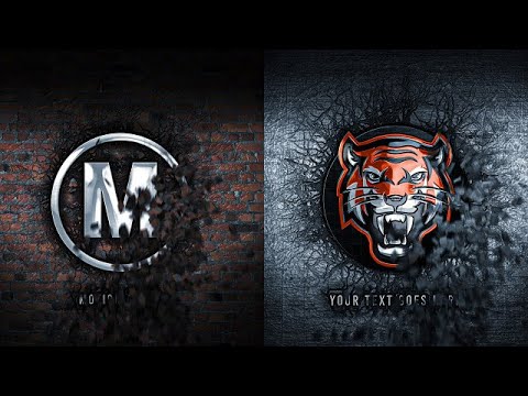 Dramatic Wall Shatter Logo Reveal After Effects Templates - YouTube