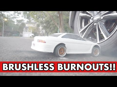 UPGRADING my RC Drift Car to brushless - BURNOUTS