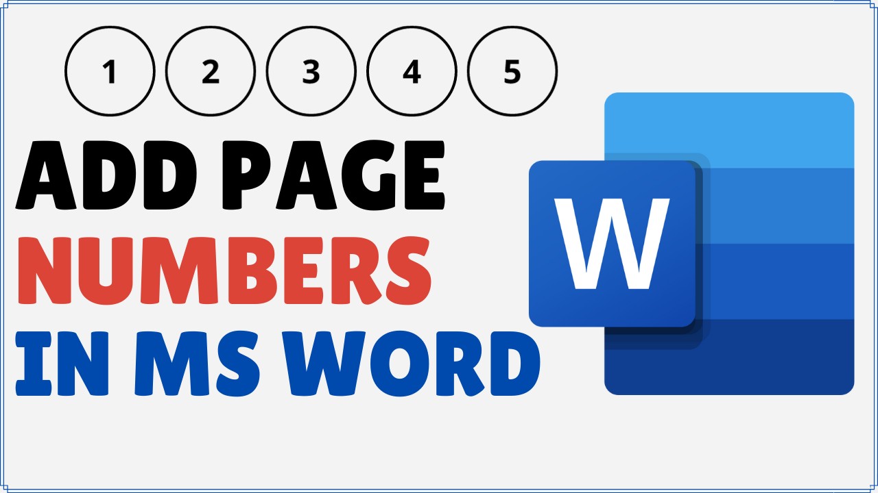 How to Add Page Numbers in Word | Insert Page Numbers in Word - YouTube